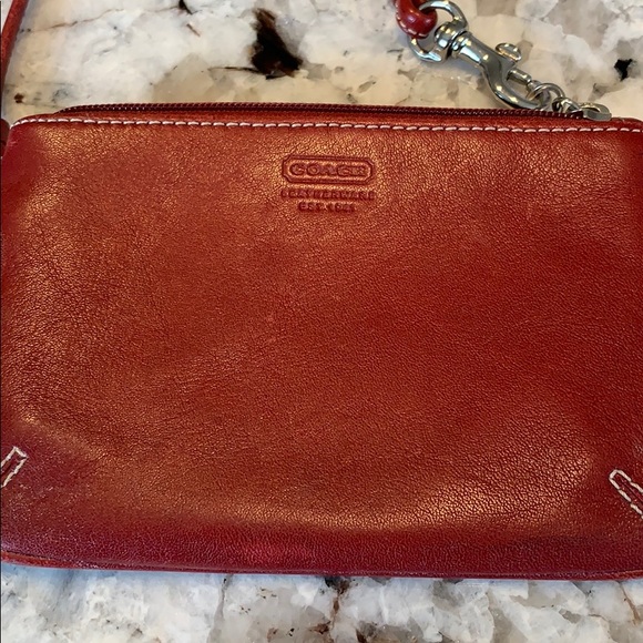 Coach | Bags | Coach Change Purse Red Vintage Leather Guc | Poshmark
